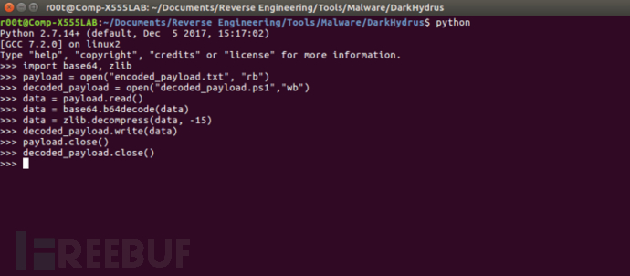 深入解析由黑客组织DarkHydrus使用的Powershell恶意软件 - FreeBuf网络安全行业门户