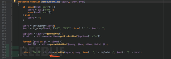 天融信关于ThinkPHP 5.1.x SQL注入漏洞分析 - FreeBuf网络安全行业门户