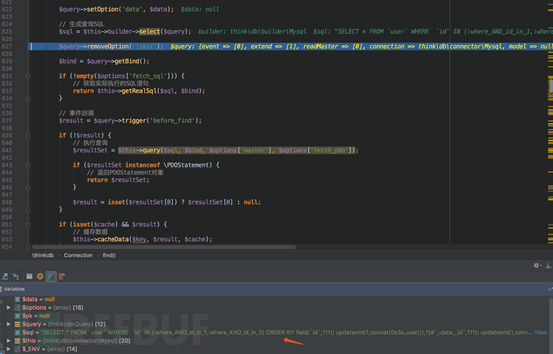 天融信关于ThinkPHP 5.1.x SQL注入漏洞分析 - FreeBuf网络安全行业门户