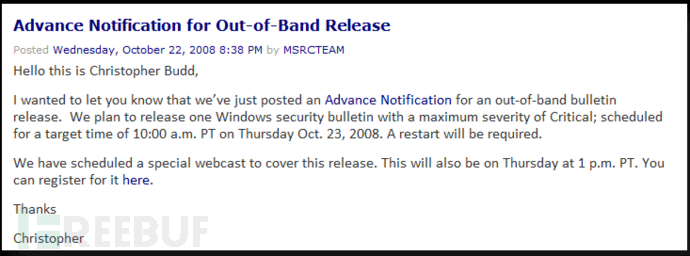 MS08-067漏洞的十年回顾 - FreeBuf网络安全行业门户