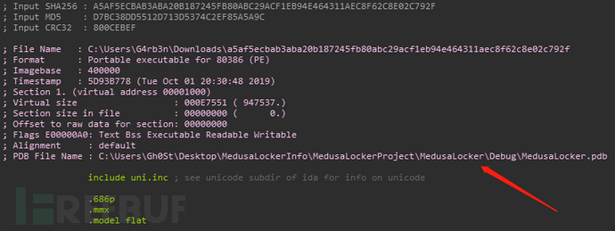 MedusaLocker勒索病毒Debug版本泄露，看我如何高效检测防御 - FreeBuf网络安全行业门户