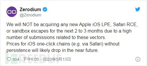 “网络军火商”Zerodium：iOS漏洞太多了，我们收不过来了 - FreeBuf网络安全行业门户