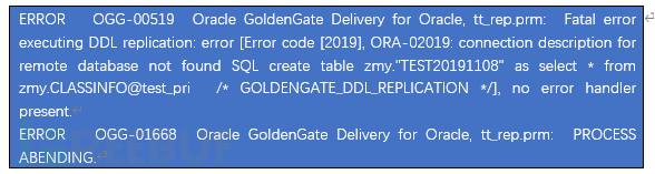 运维日记|oracle goldengate之dblink小贴士 - FreeBuf网络安全行业门户