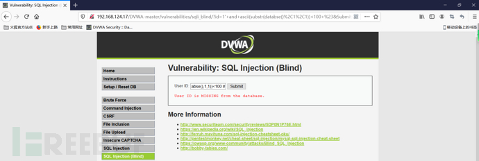 DVWA下的SQL Injection Blind通关 - FreeBuf网络安全行业门户