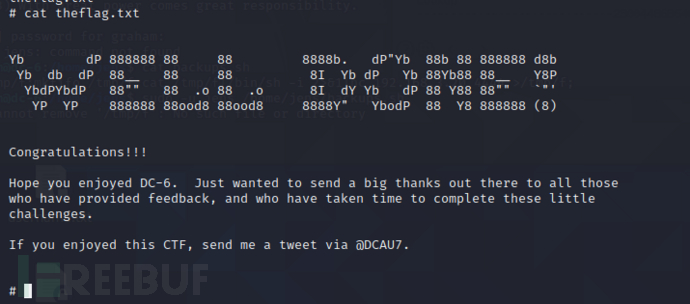 Vulnhub靶机DC系列-DC6 - FreeBuf网络安全行业门户