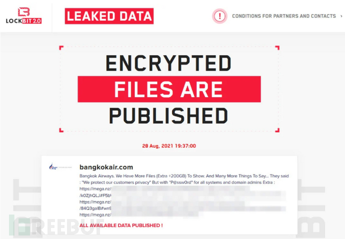 LockBit团伙泄露曼谷航空公司数据以“威胁”埃森哲客户 - FreeBuf网络安全行业门户