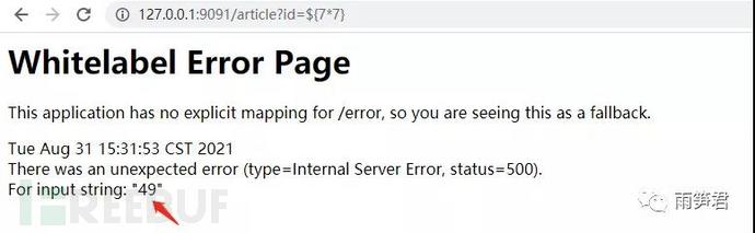 spring boot (whitelabel error page SpEL RCE) 漏洞复现 - FreeBuf网络安全行业门户