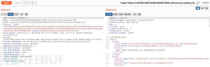 PortSwigger之Web缓存中毒+HTTP主机头攻击实验记录 - FreeBuf网络安全行业门户