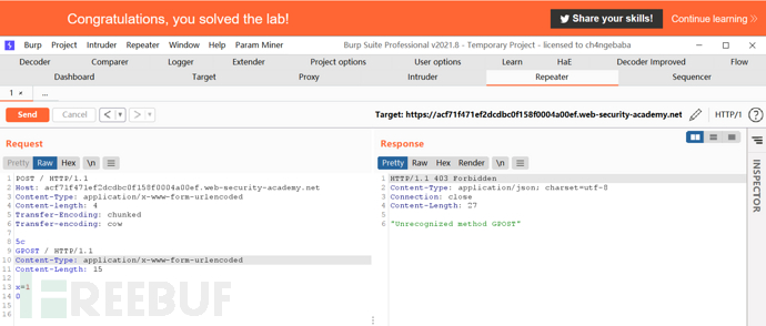 PortSwigger之HTTP请求走私+OAuth认证实验记录 - FreeBuf网络安全行业门户