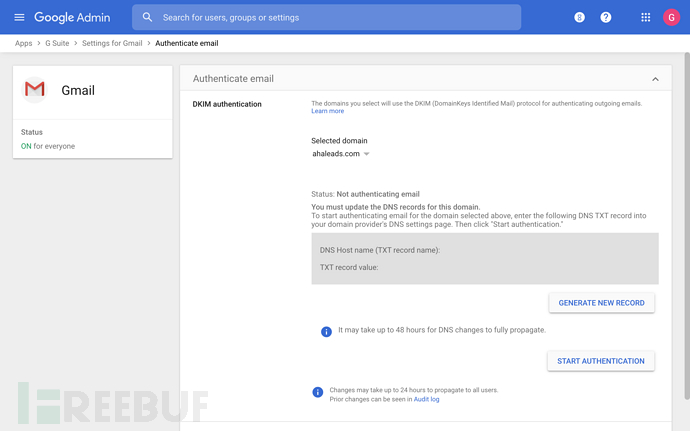 Google Workspace (以前的 G Suite) (Gmail for Business) SPFDKIMDMARC 设置教程 - FreeBuf网络安全行业门户