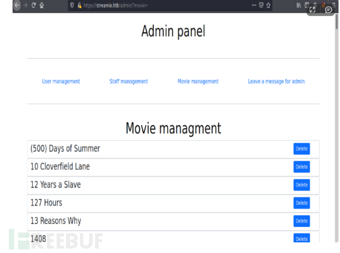 实战打靶之StreamIO - FreeBuf网络安全行业门户