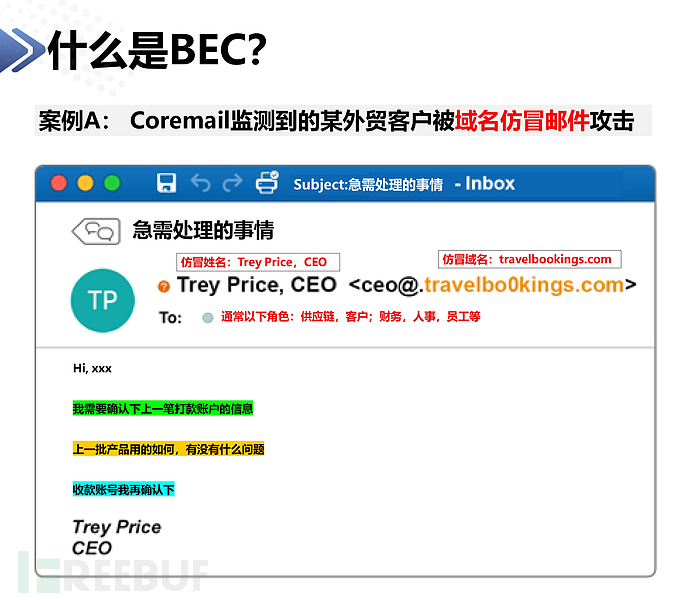 Coremail邮件安全前沿分享 |CTO 教你如何防范BEC（商业电子邮件诈骗） - FreeBuf网络安全行业门户