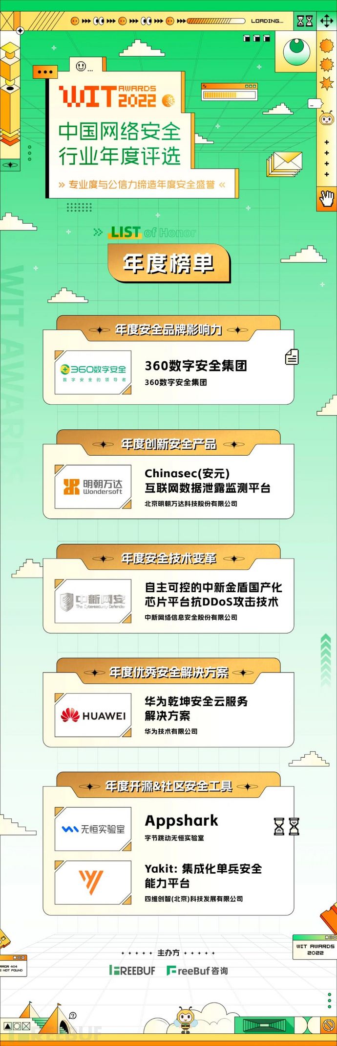 榜单发布 | WitAwards 2022中国网络安全行业年度评选结果 - FreeBuf网络安全行业门户