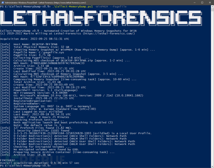 Collect-MemoryDump：一款针对Windows的数字取证与事件应急响应工具 - FreeBuf网络安全行业门户