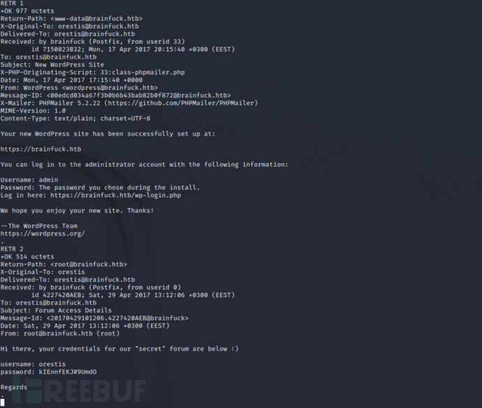 HTB靶机渗透系列之Brainfuck - FreeBuf网络安全行业门户