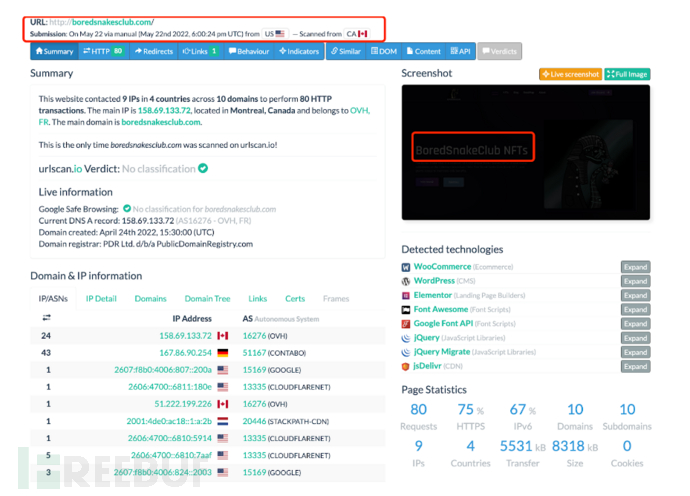 慢雾：朝鲜 APT 组织对 NFT 用户大规模钓鱼分析 - FreeBuf网络安全行业门户