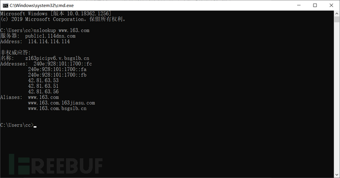 nslookup命令怎么用？如何查找DNS解析故障？ - FreeBuf网络安全行业门户