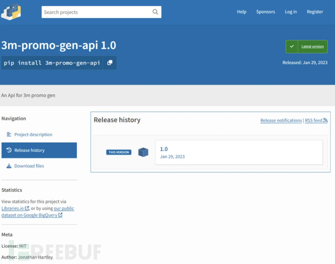 攻击者 Core1337 仍在进行 Python 供应链攻击 - FreeBuf网络安全行业门户