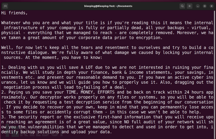 注意！Akira勒索软件的Linux版本针对VMware ESXi服务器 - FreeBuf网络安全行业门户