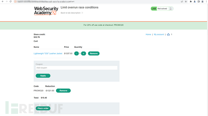 渗透测试 | 利用条件竞争突破优惠券仅能使用一次的逻辑限制 - FreeBuf网络安全行业门户