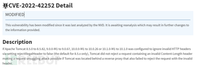 Apache Tomcat请求走私漏洞 CVE-2022-42252 - FreeBuf网络安全行业门户