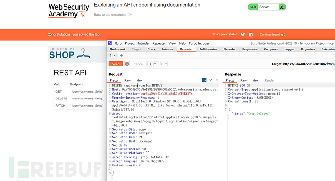 Portswigger Labs — Portswigger Labs — Api-testing-testing - FreeBuf网络安全行业门户