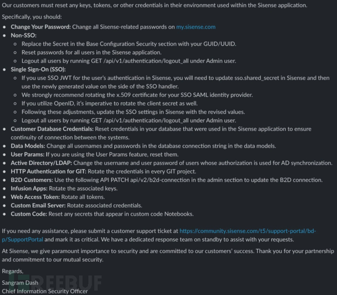 CISA 就 Sisense 数据泄露事件发出警告 - FreeBuf网络安全行业门户