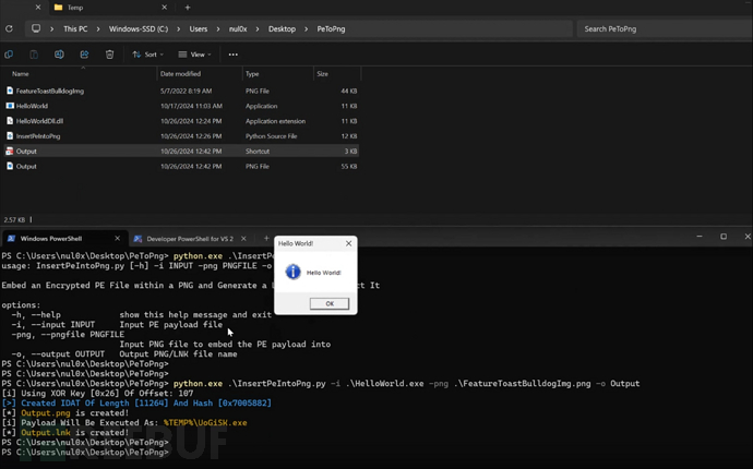 ExecutePeFromPngViaLNK：一款PE文件嵌入隐写工具 - FreeBuf网络安全行业门户