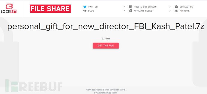 LockBit威胁FBI新任局长，声称掌握能摧毁该机构的“机密信息” - FreeBuf网络安全行业门户