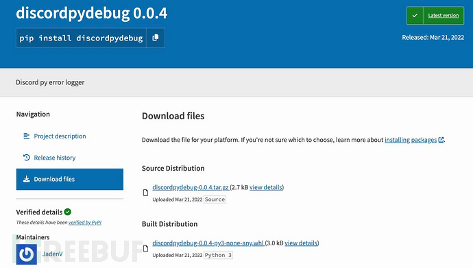恶意PyPi软件包暗藏RAT木马，长期针对Discord开发者 - FreeBuf网络安全行业门户