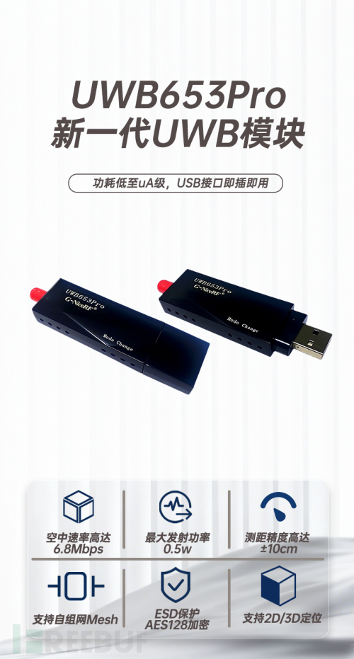 高速率UWB通信模块UWB653Pro--USB接口即插即用 - FreeBuf网络安全行业门户